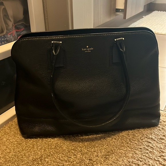 kate spade | Bags | Kate Spade Black Leather Laptop Bag | Poshmark